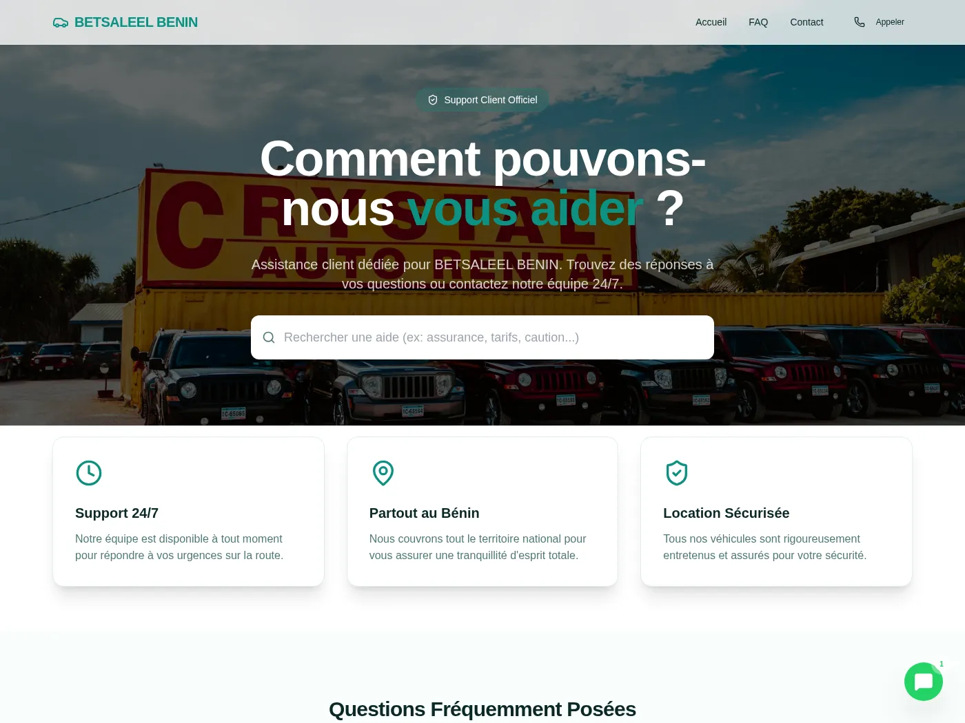 BETSAL Customer Support Site