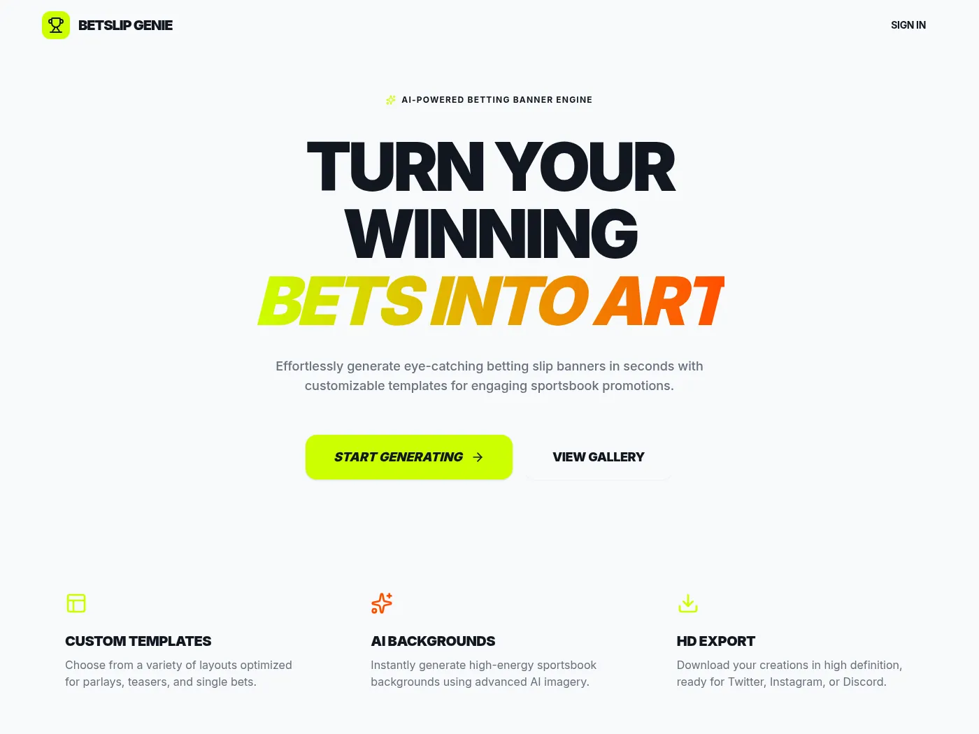 BetSlip Banner Genie