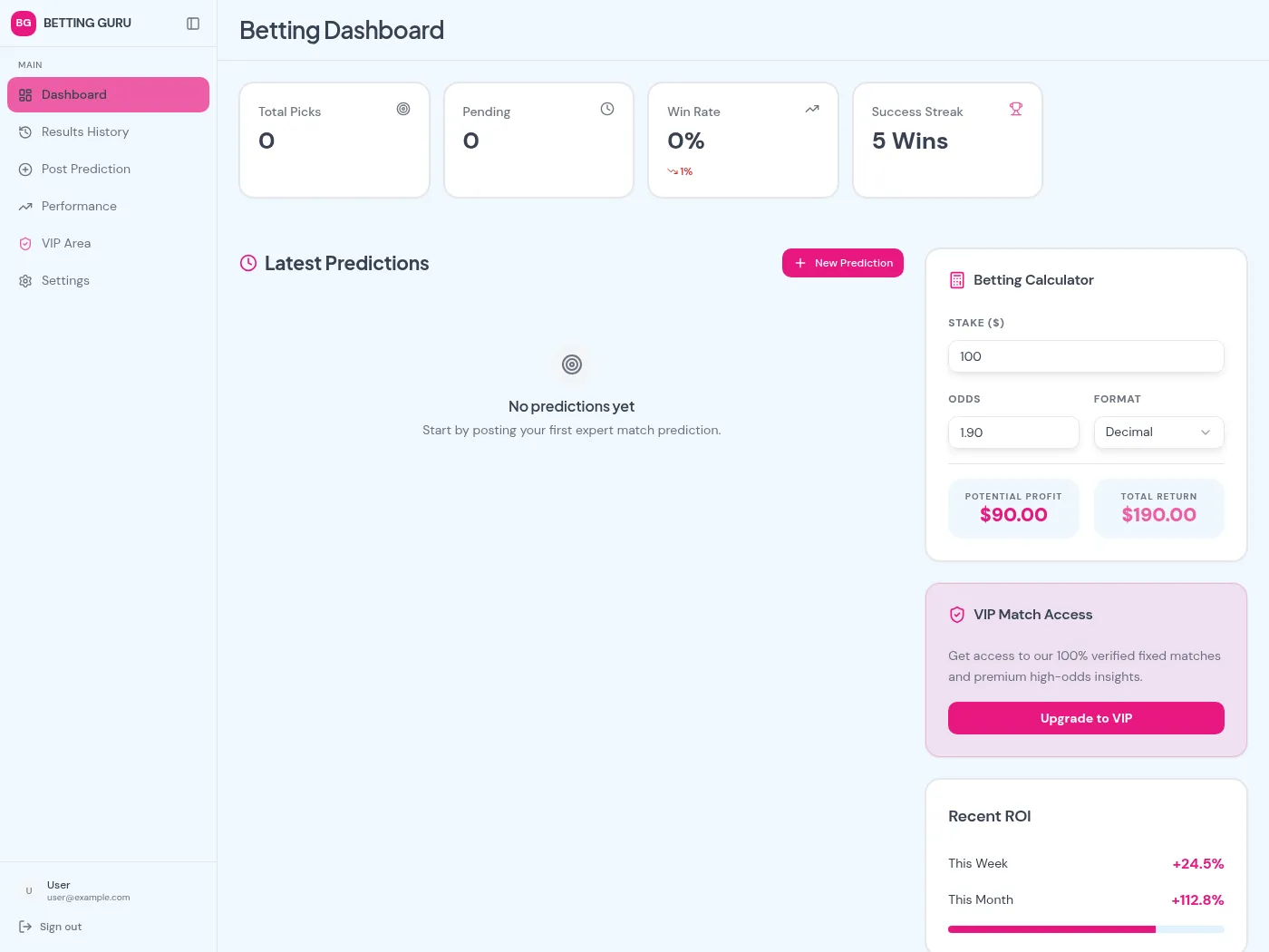 Betting Guru Portfolio