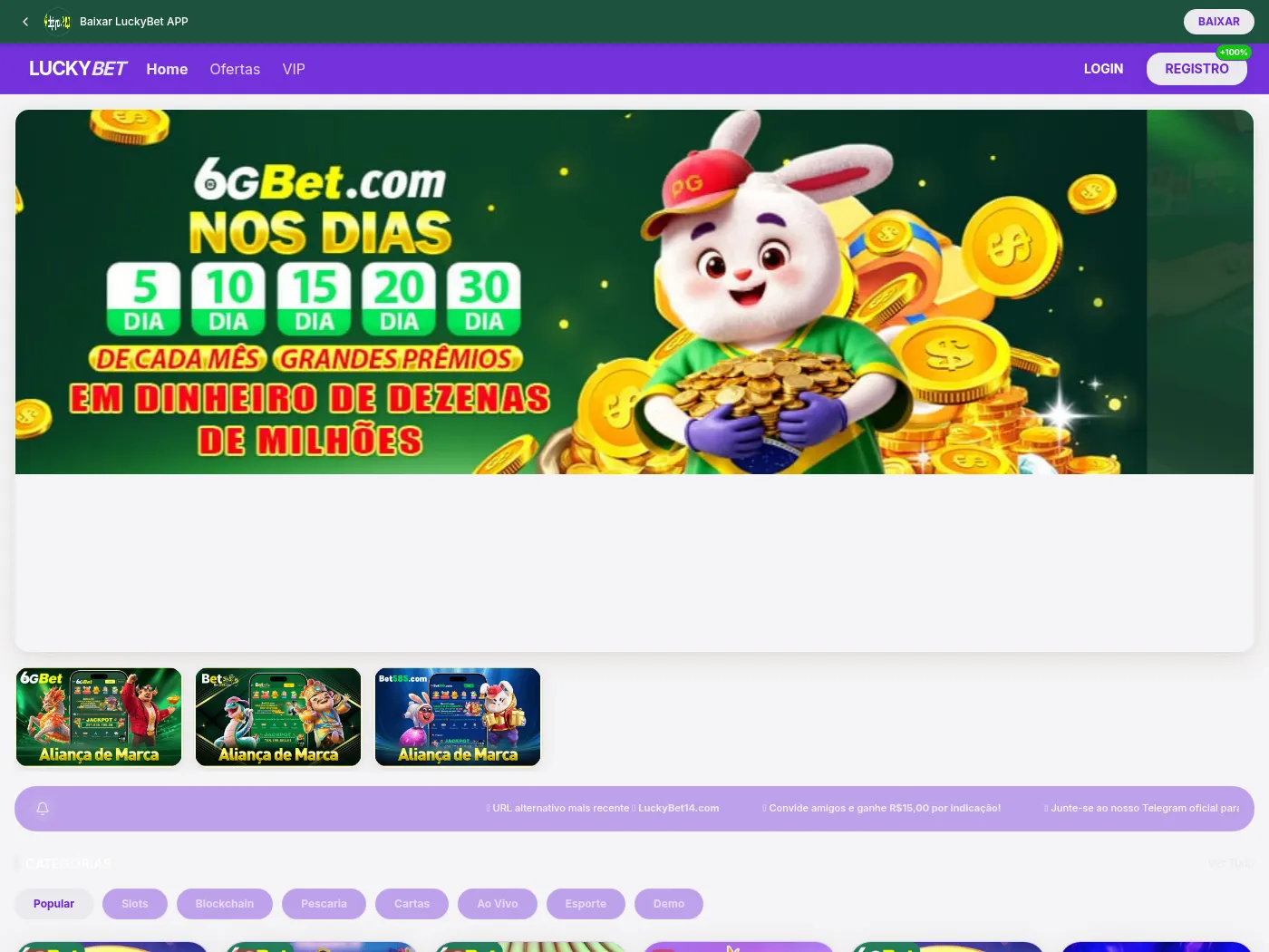 LuckyBet Web Clone