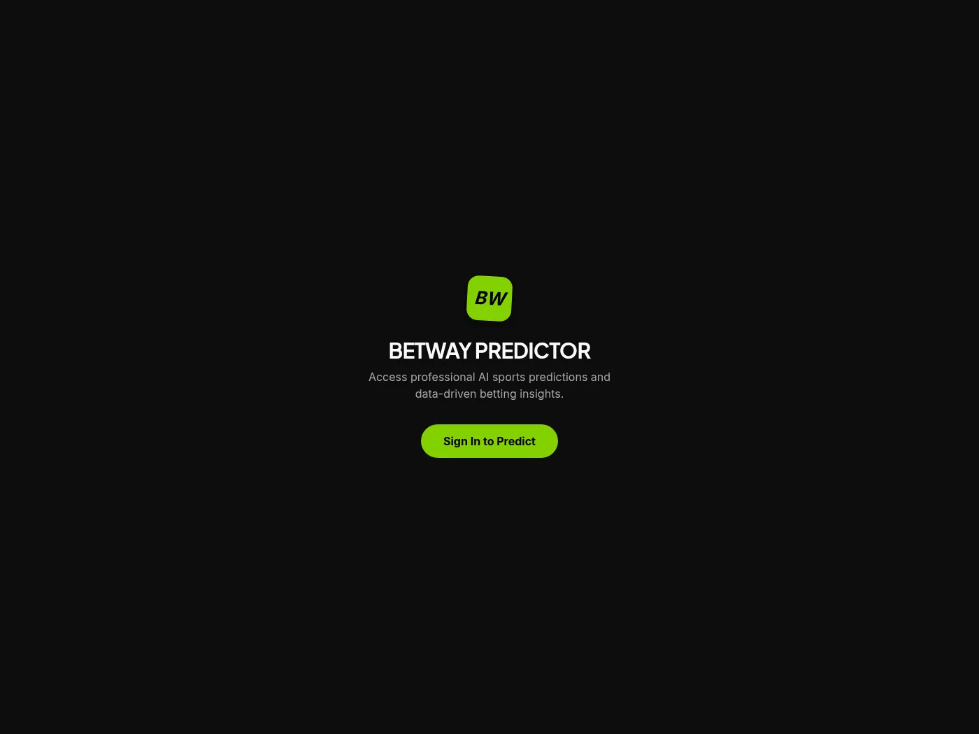 Betway AI Predictor