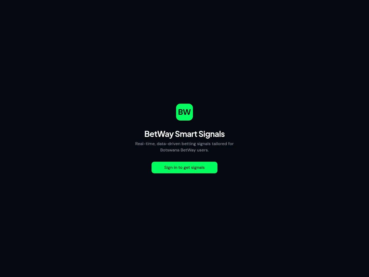 BetWay Smart Signals