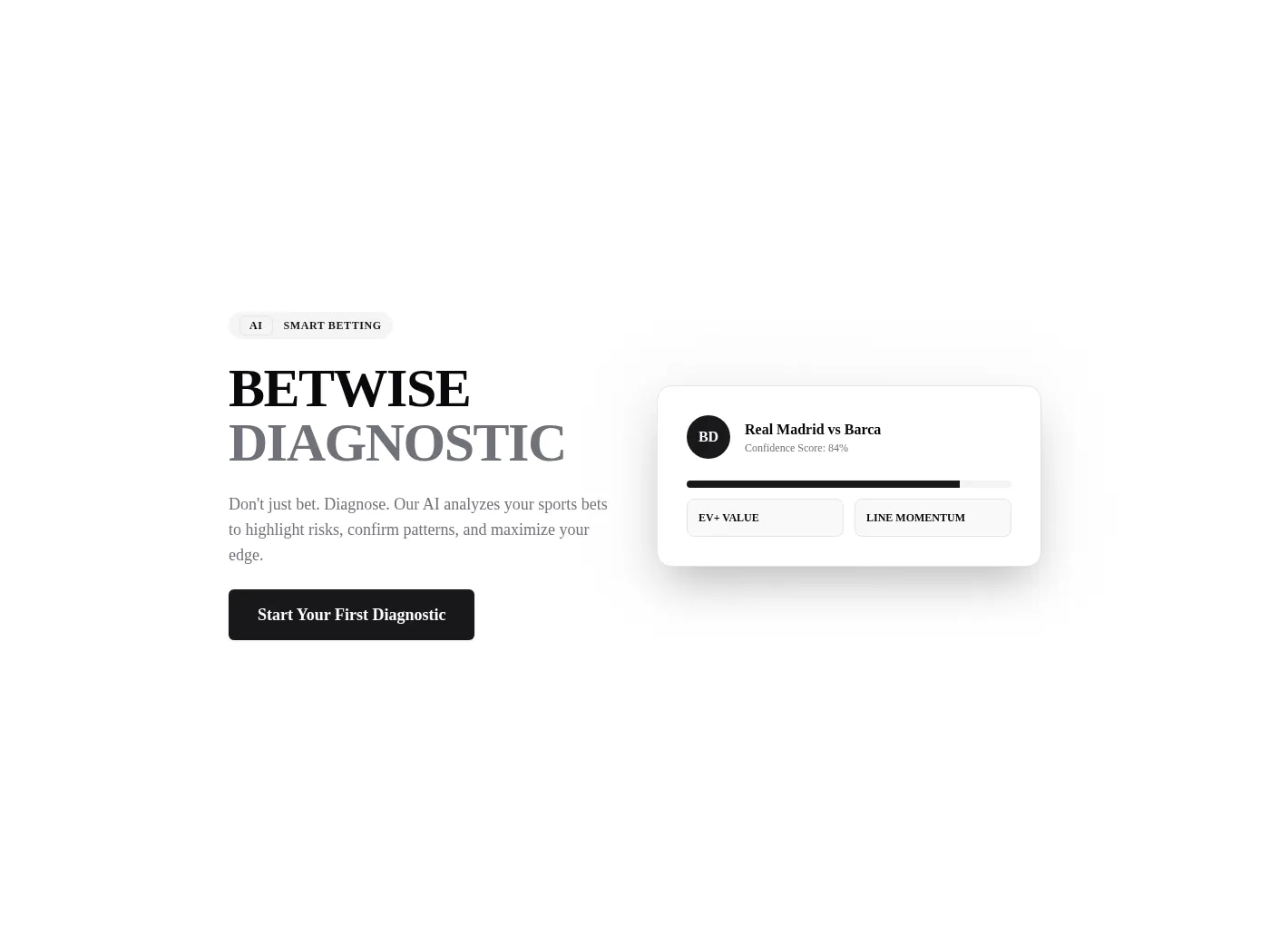 BetWise Diagnostic App