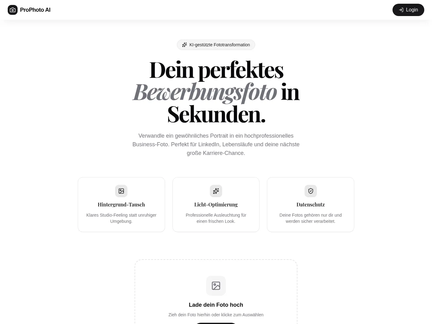 Pro Bewerbungsfoto Creator