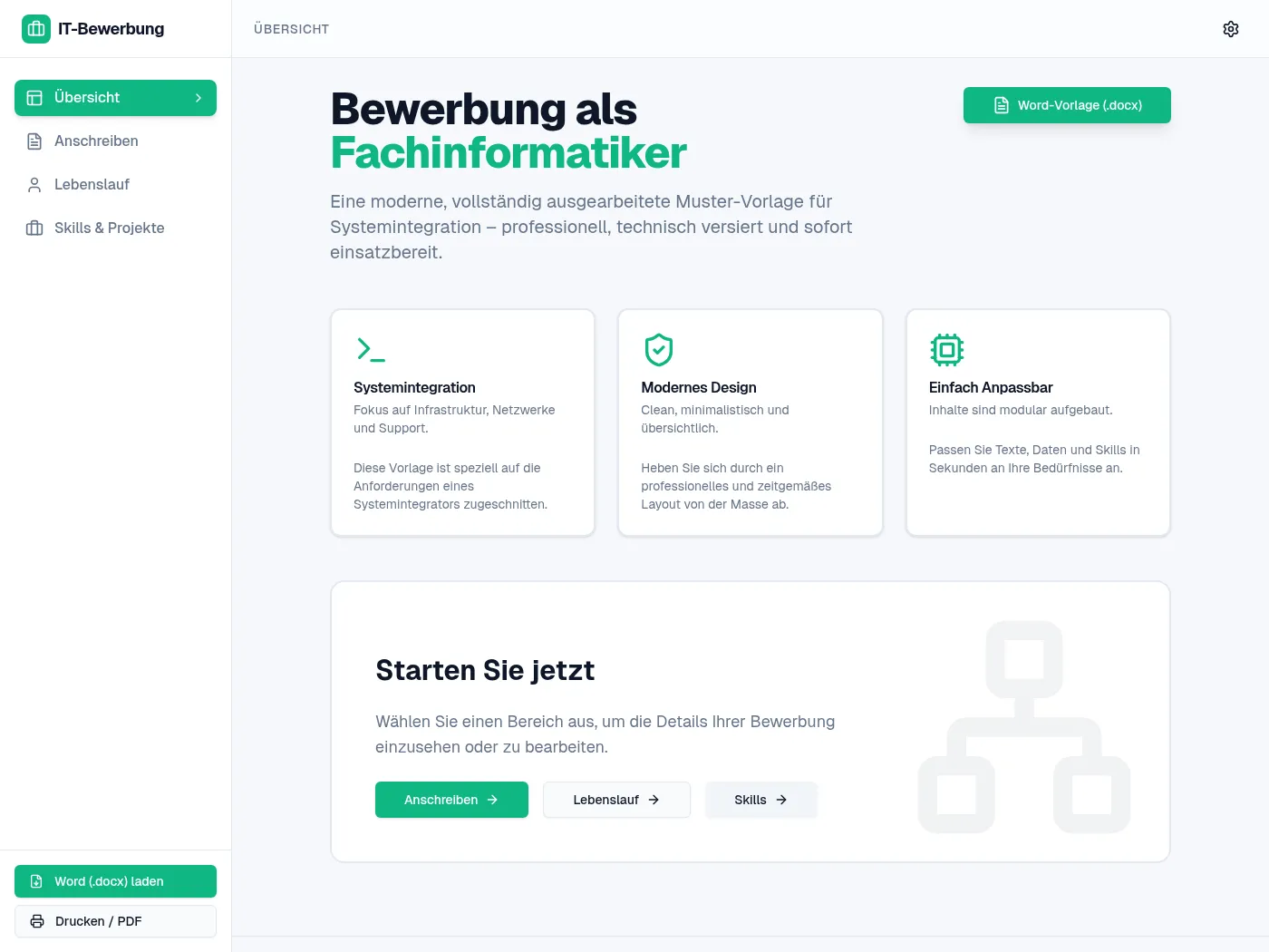 Fachinformatiker Bewerbungsvorlage