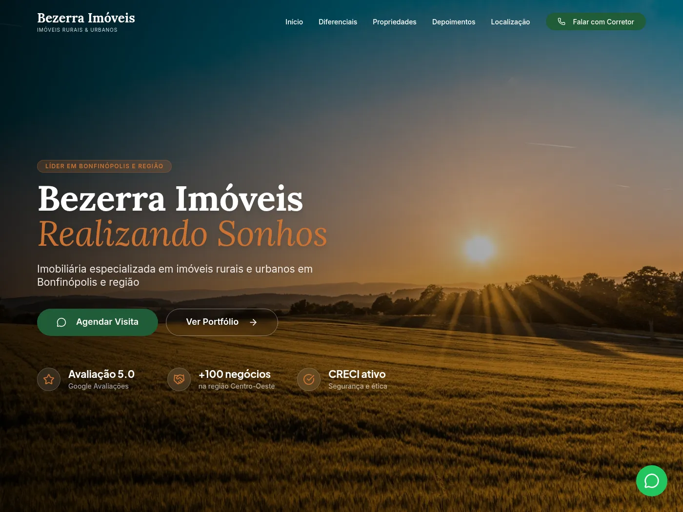 Bezerra Imóveis Landing