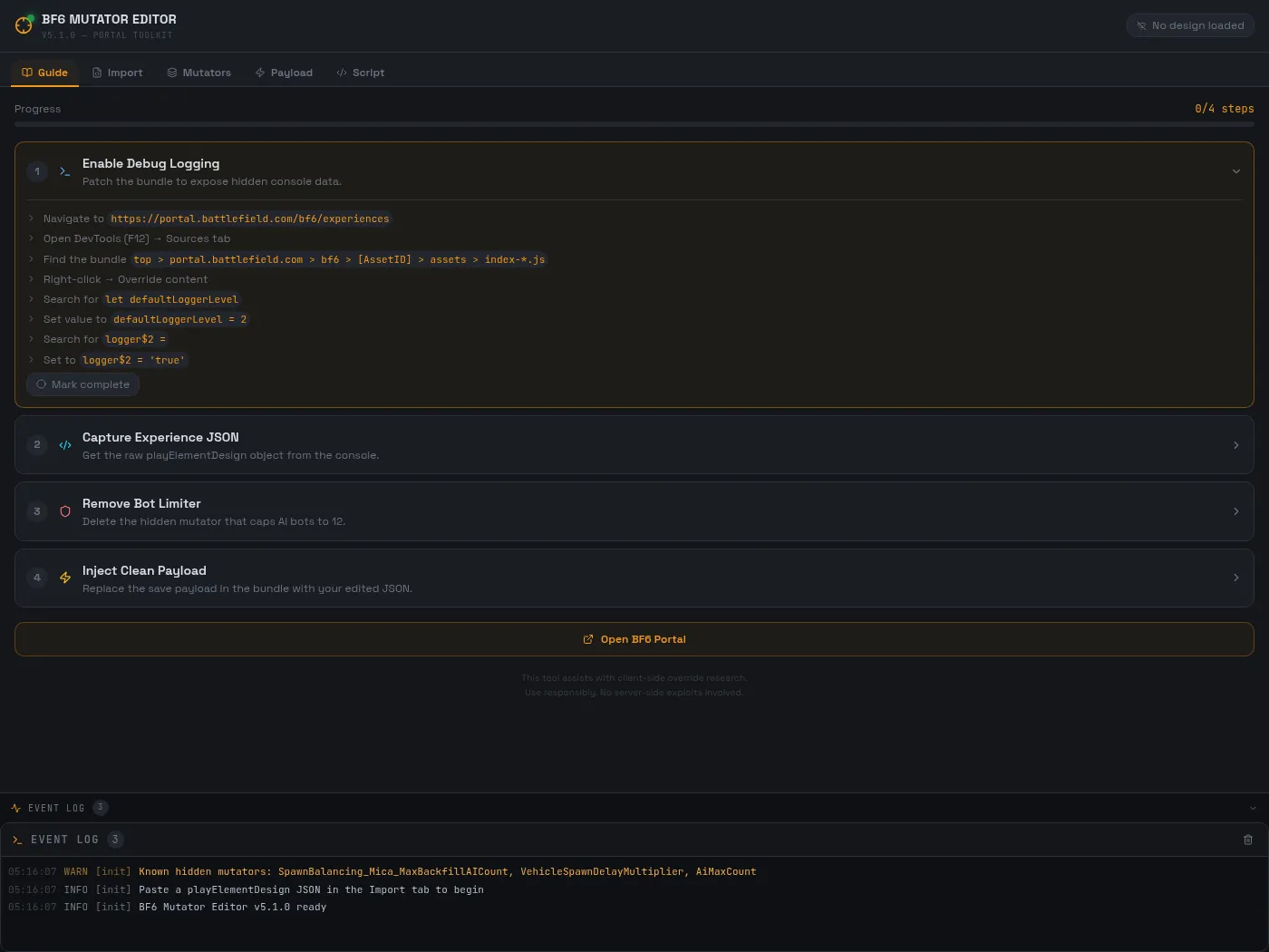 BF6 Mutator Editor