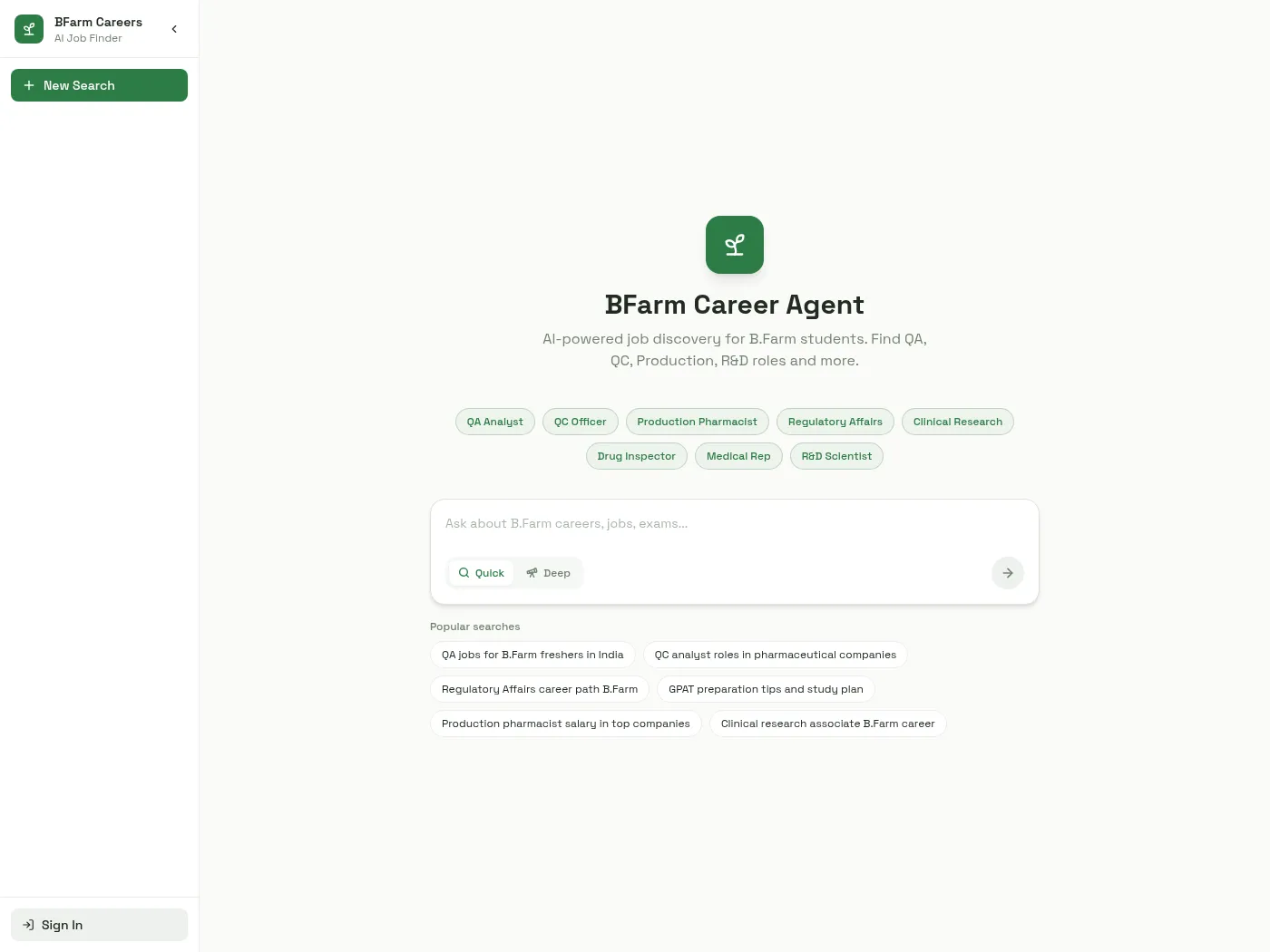 BFarm Career Agent