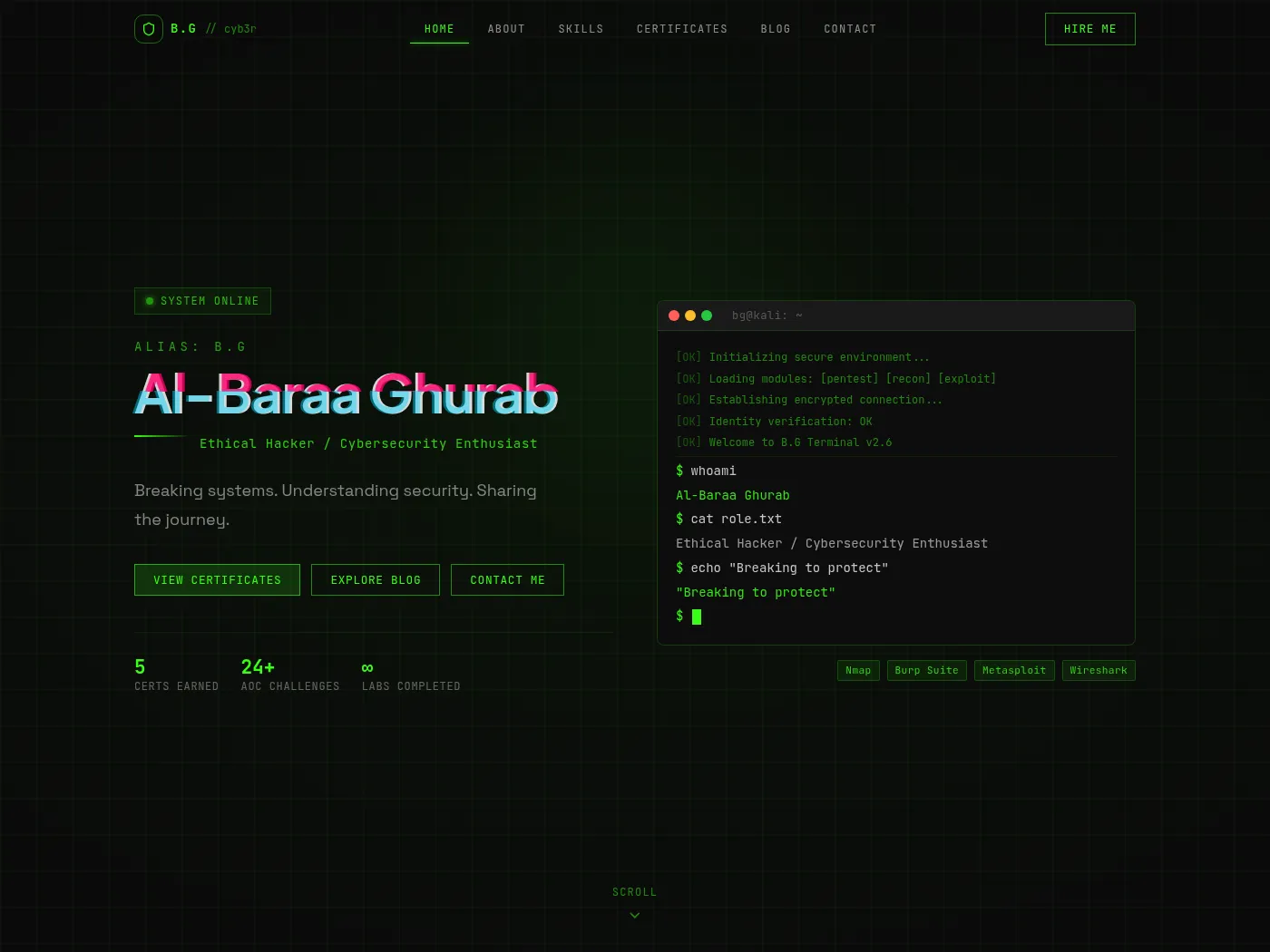 BG Cybersecurity Portfolio