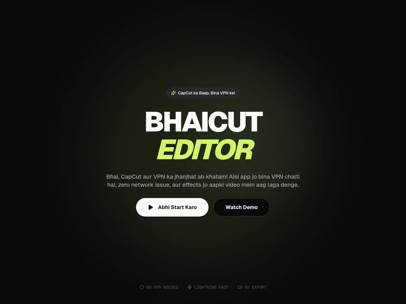 BhaiCut Video Editor