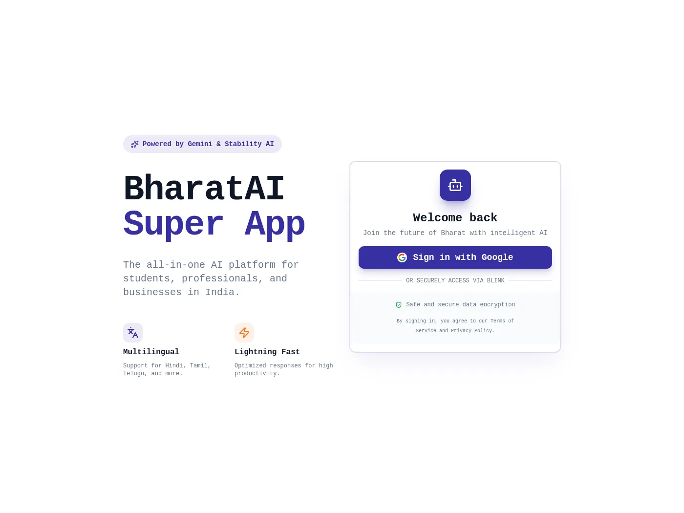 BharatAI Super App