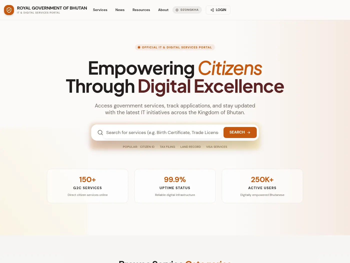 Bhutan Gov IT Portal