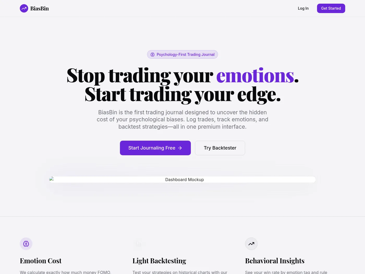 BiasBin Trading Journal