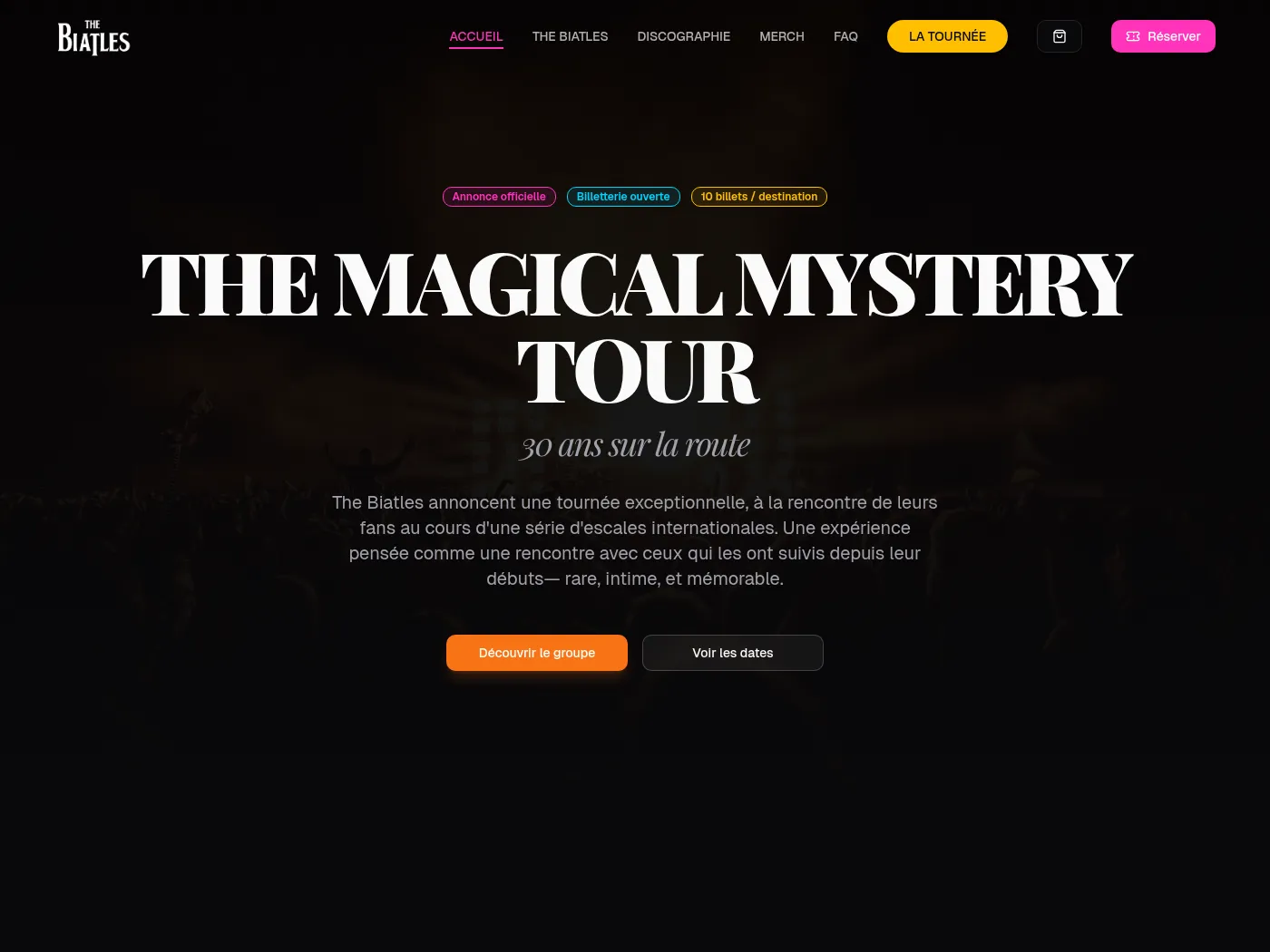 The Biatles Tour Site
