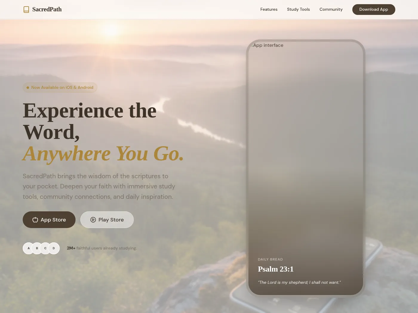 Bible App Landing Page