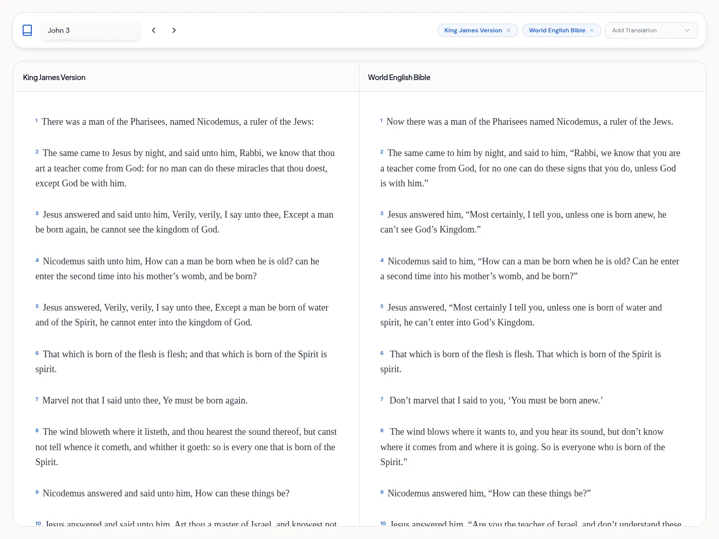Bible Compare Web