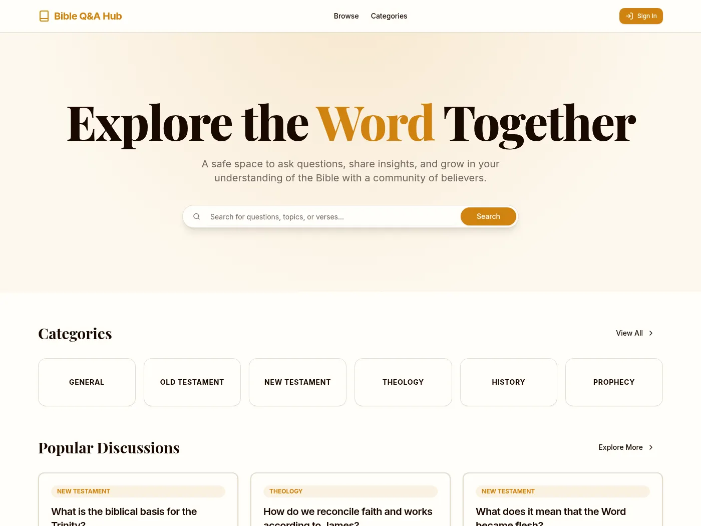 Bible Q&A Hub