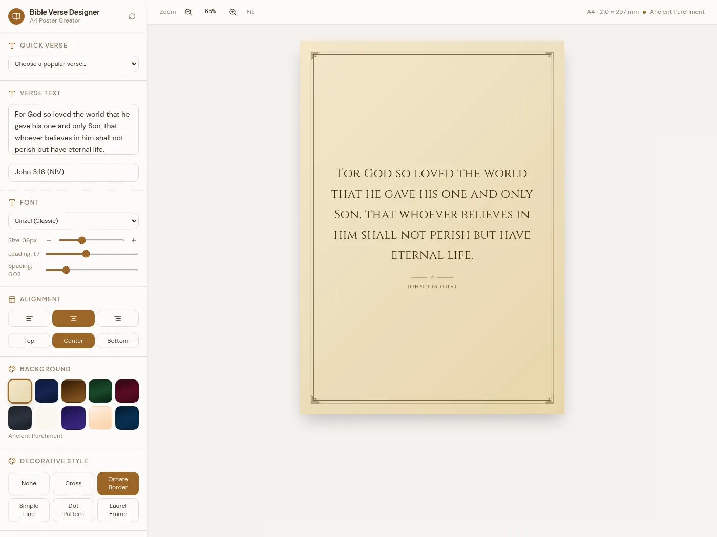 Bible Verse Designer