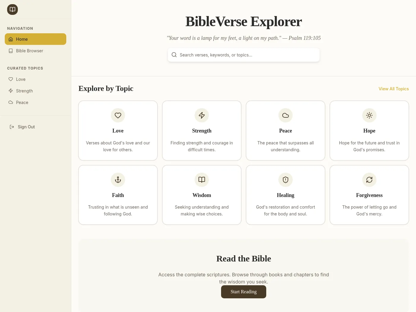 BibleVerse Explorer