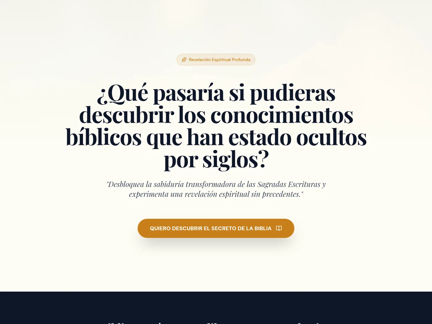 Secretos de la Biblia Landing