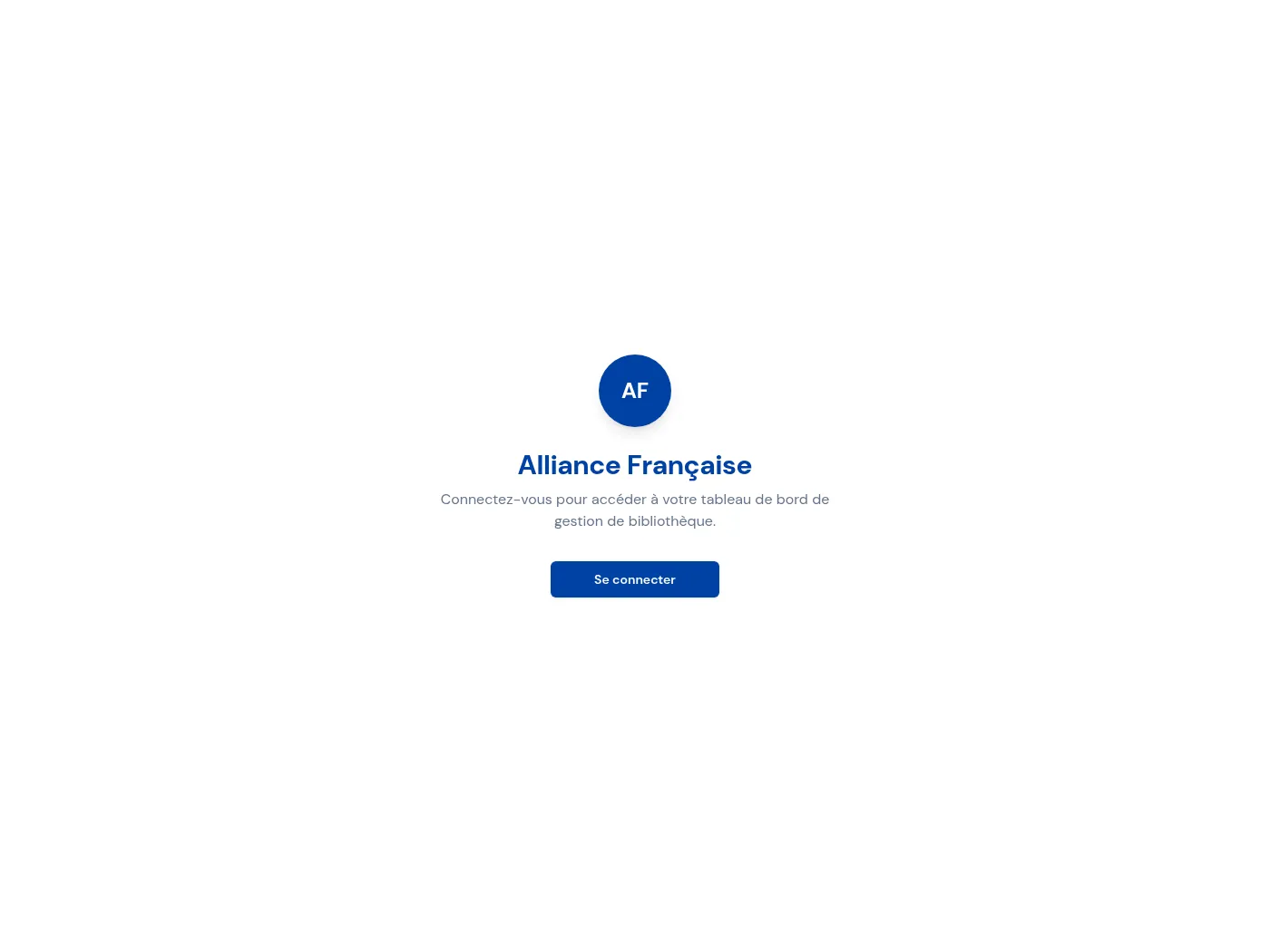Alliance Bibliothèque Dashboard