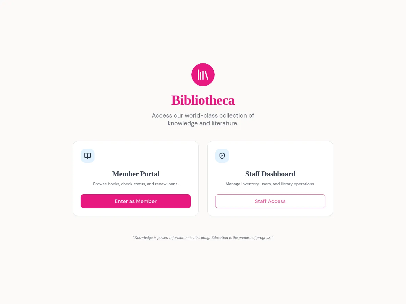 Biblioteca Login Portal