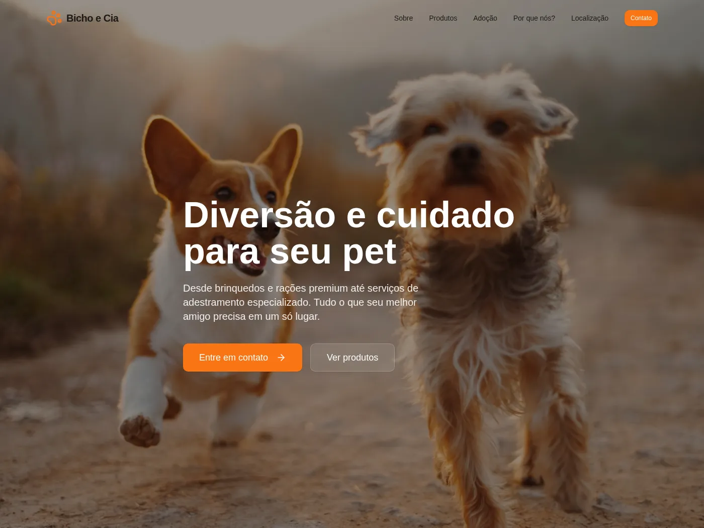 Bicho e Cia One Page