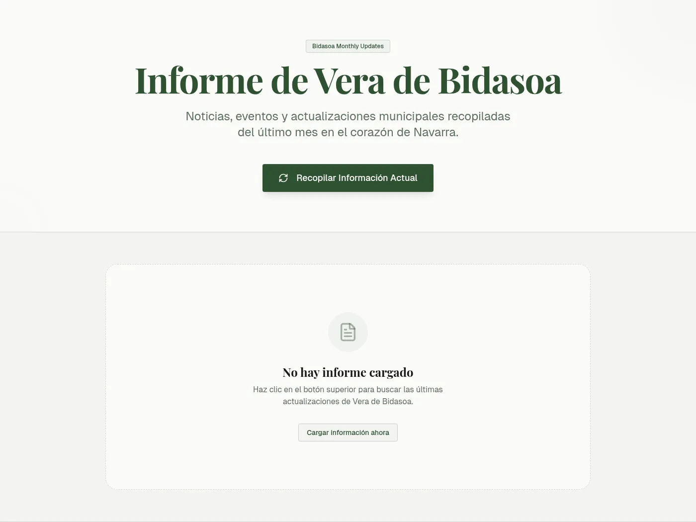 Bidasoa Monthly PDF Report