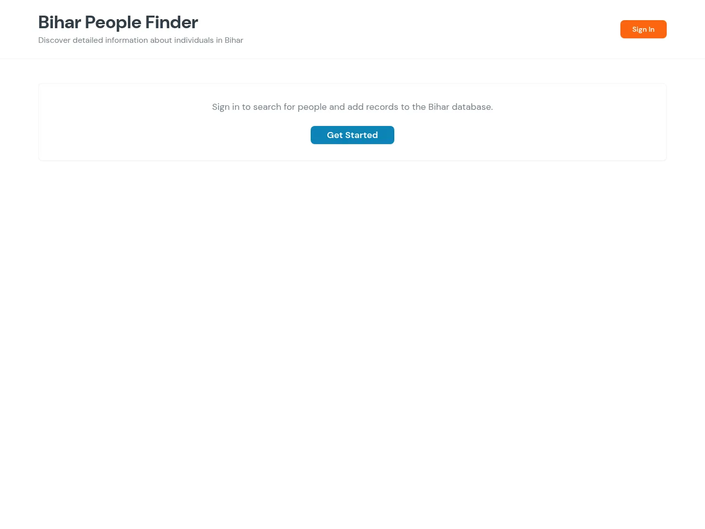 Bihar People Finder