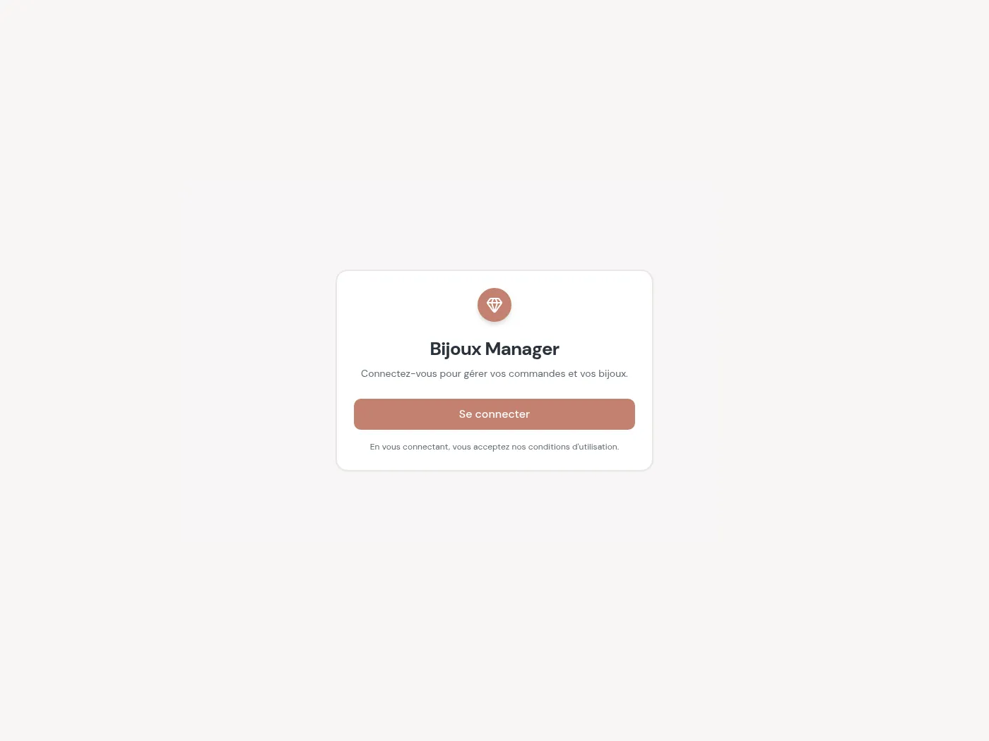 Bijoux Commande Manager