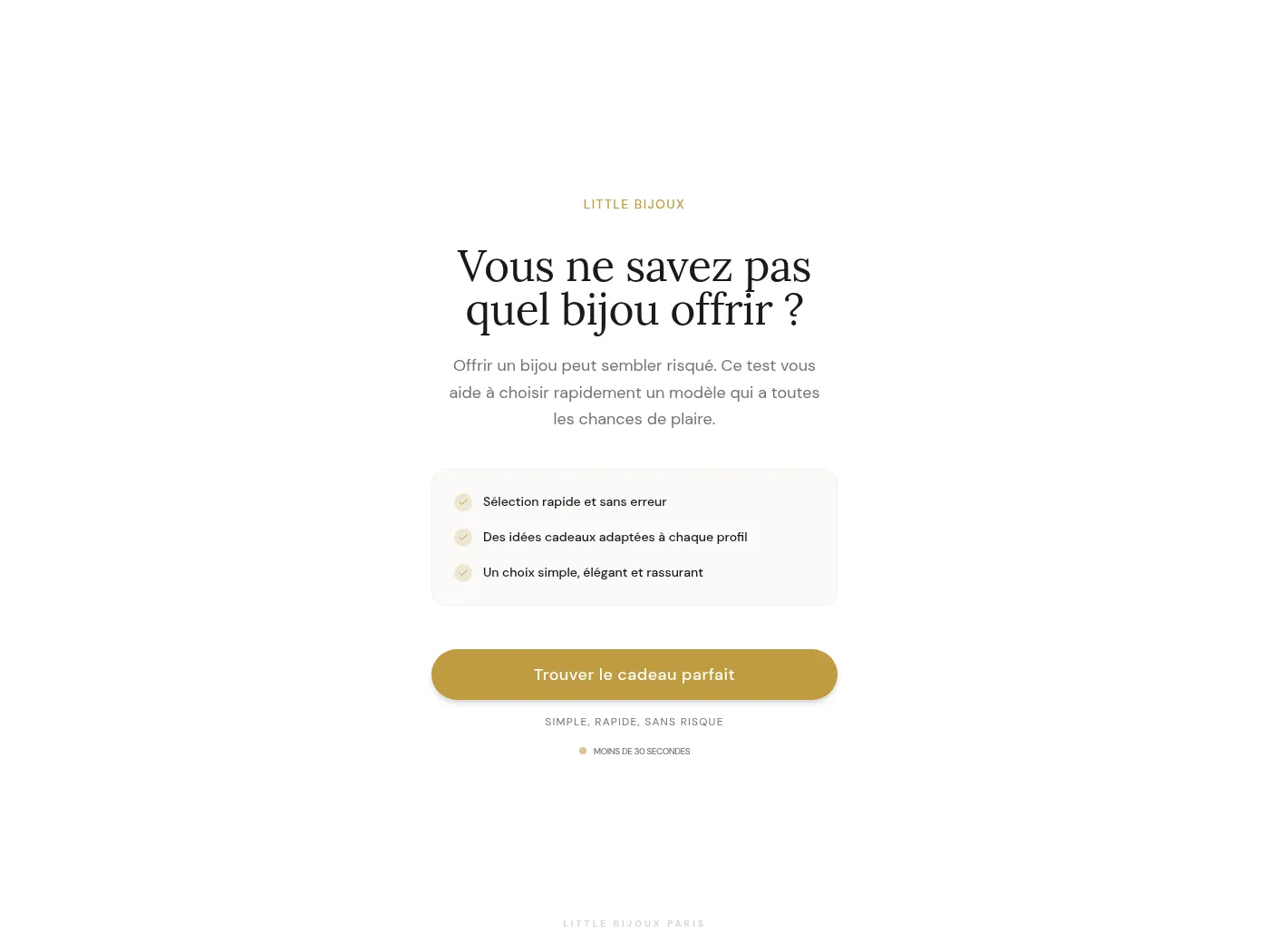 Little Bijoux Gift Quiz