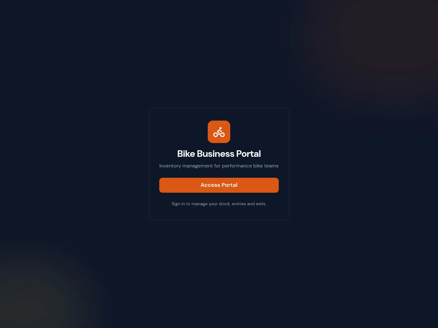 Bike Business Portal
