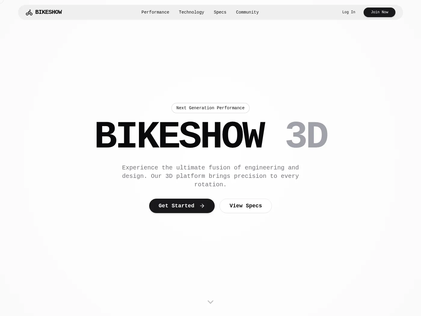 BikeShow 3D SaaS Site