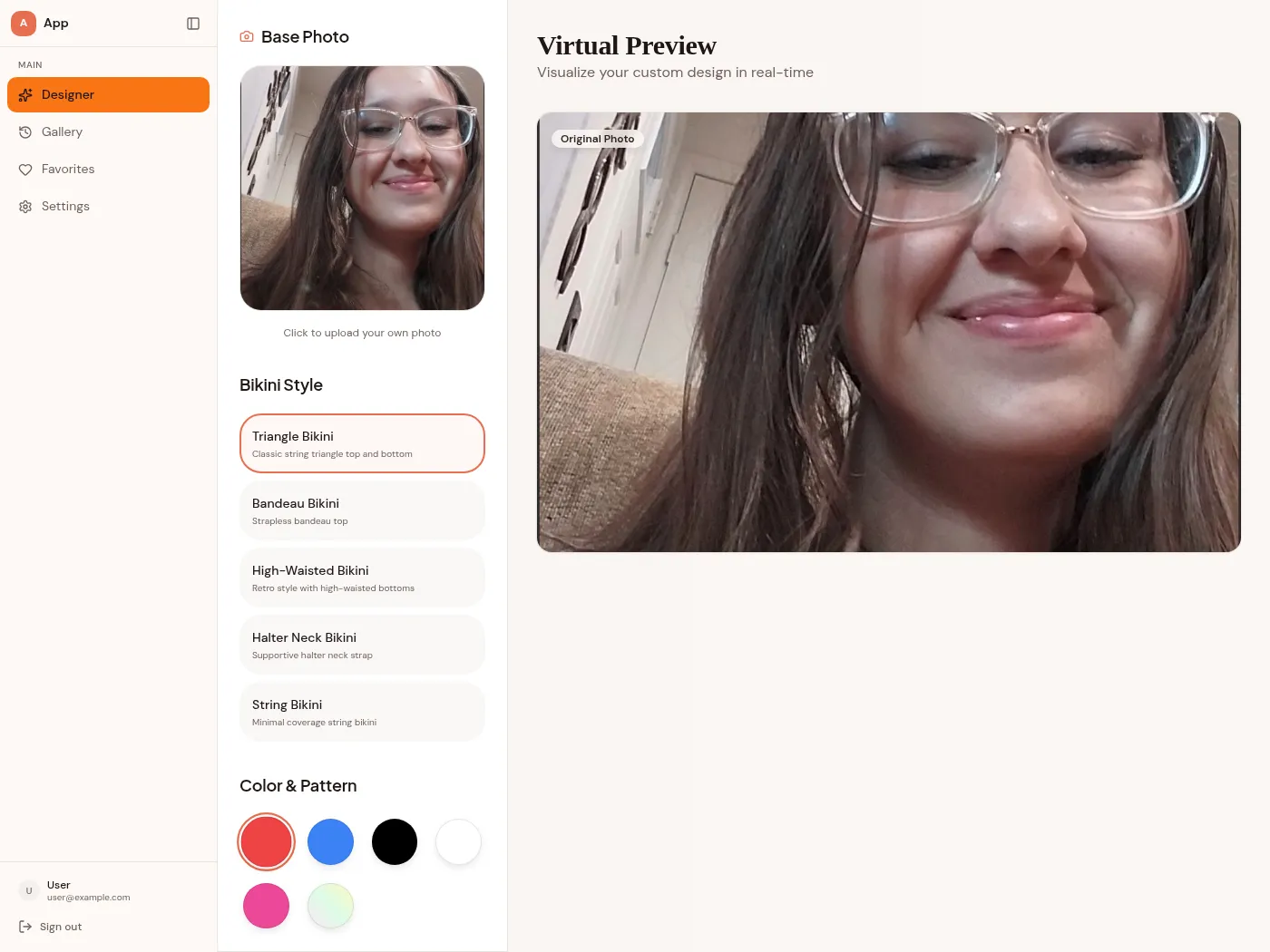 Virtual Bikini Designer