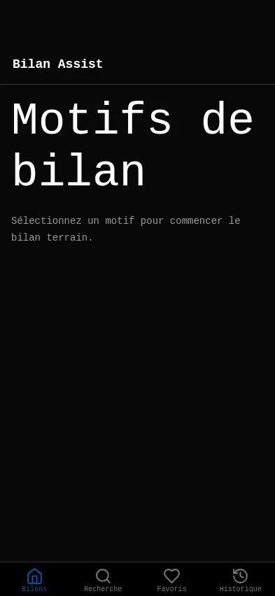 Bilan Assist Ambulance