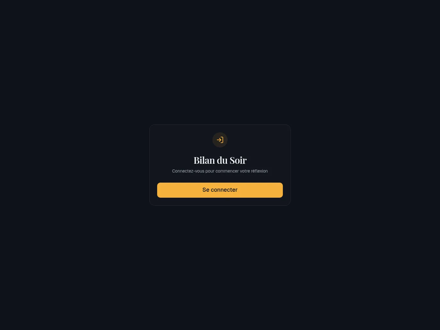 Bilan du Soir