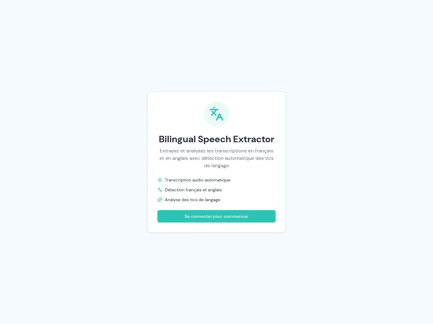 Bilingual Speech Extractor