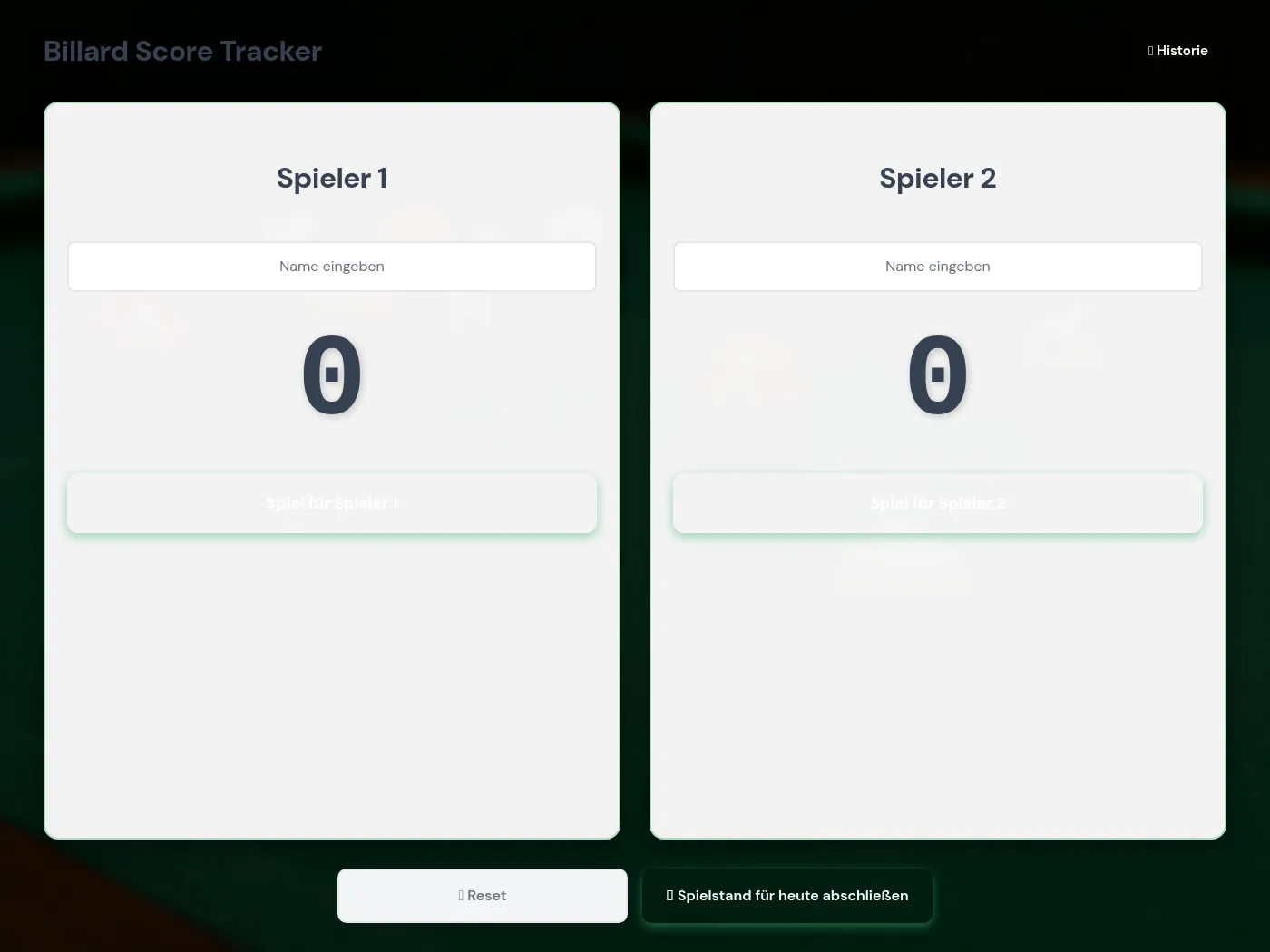 Billard Score Tracker