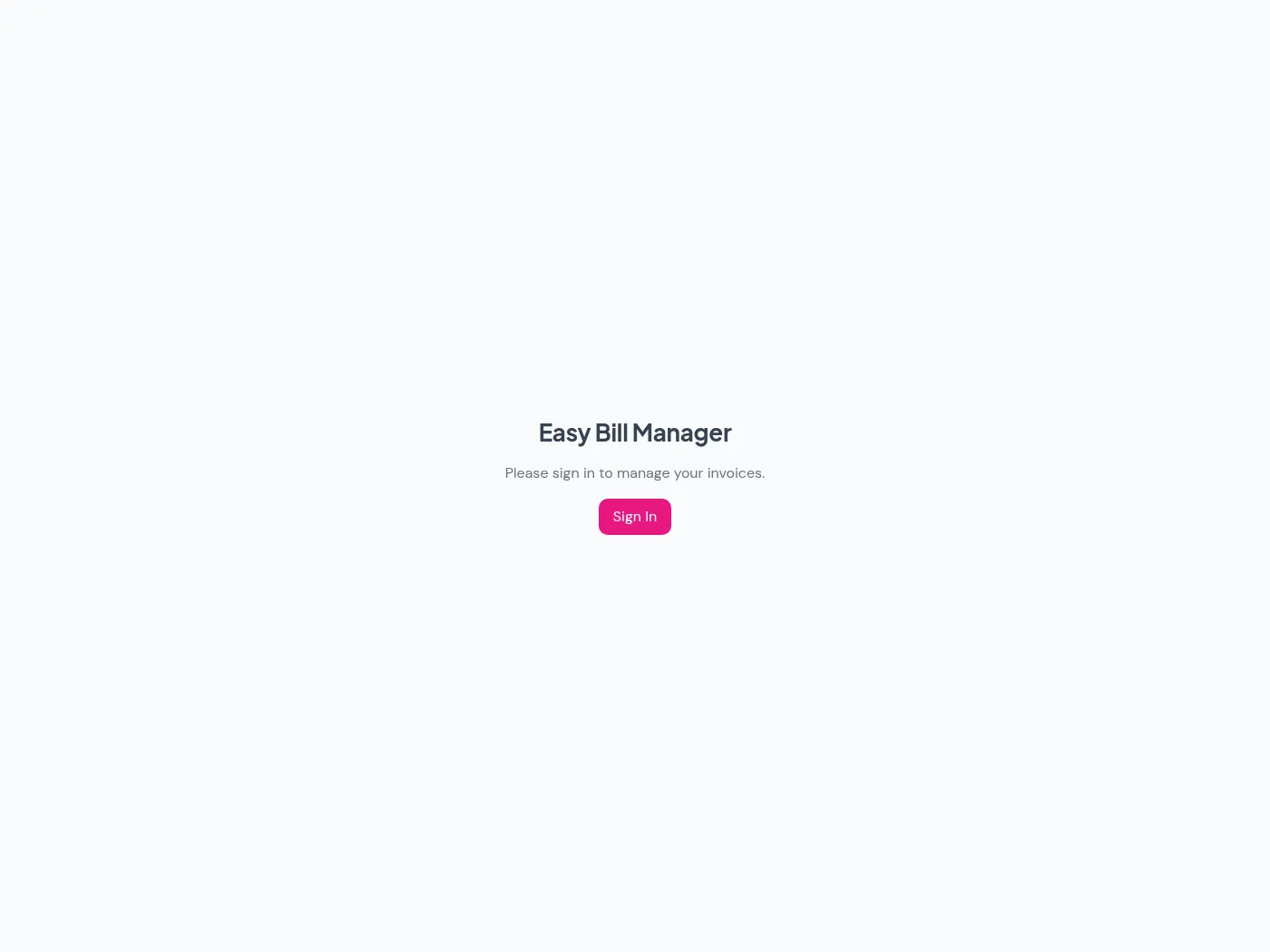 Easy Bill Manager