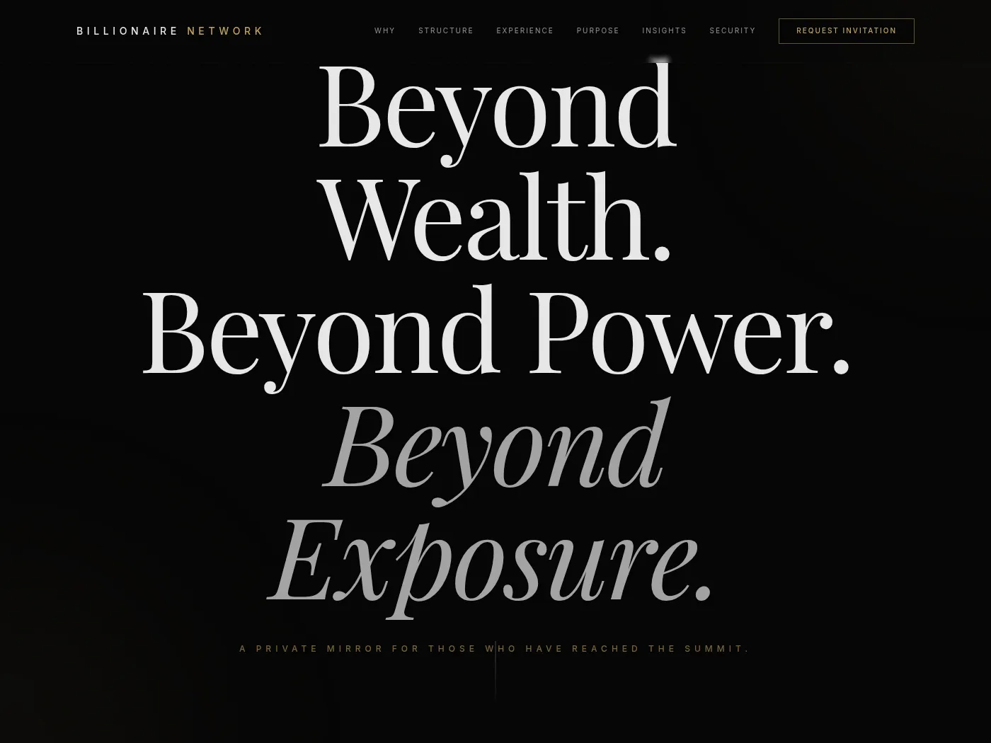 Billionaire Network Landing