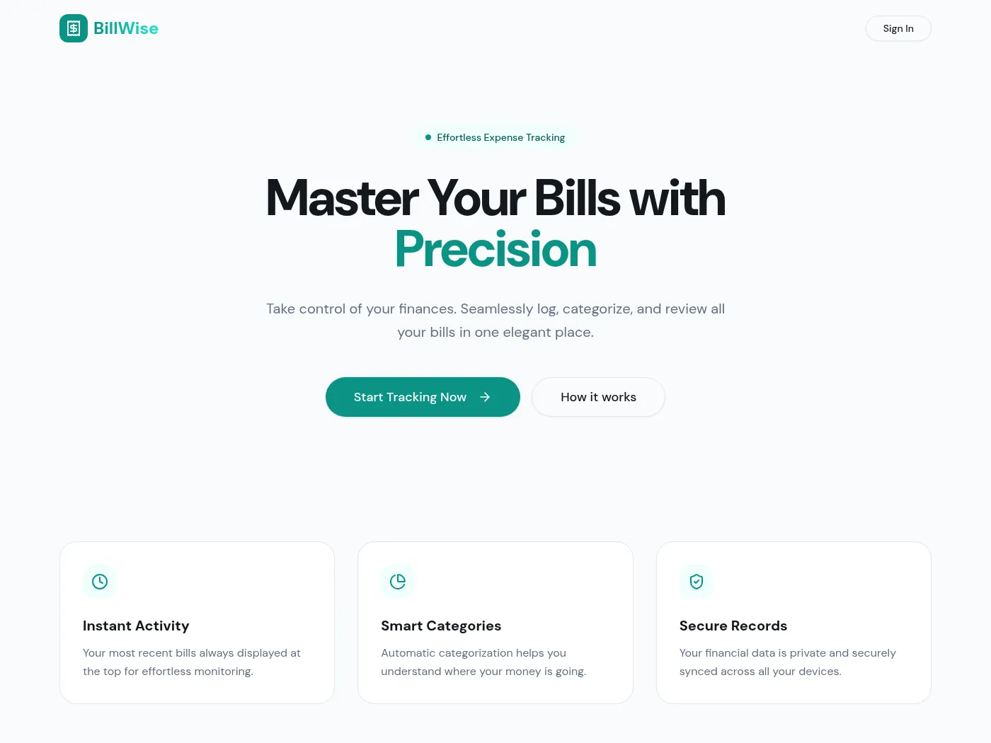 BillWise Tracker