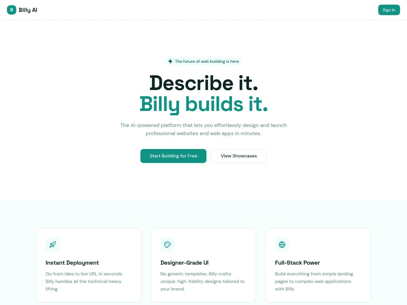 Billy AI Builder