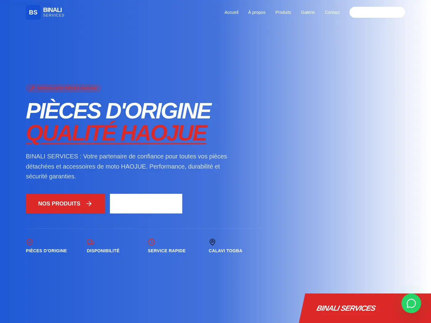 Binali Services Moto Site