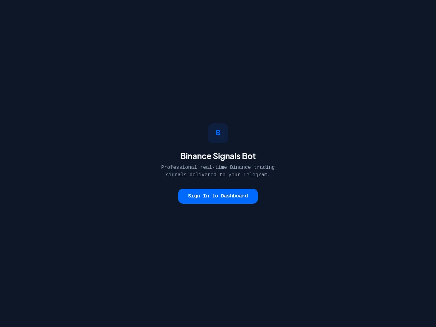 Binance Signals Telegram Bot