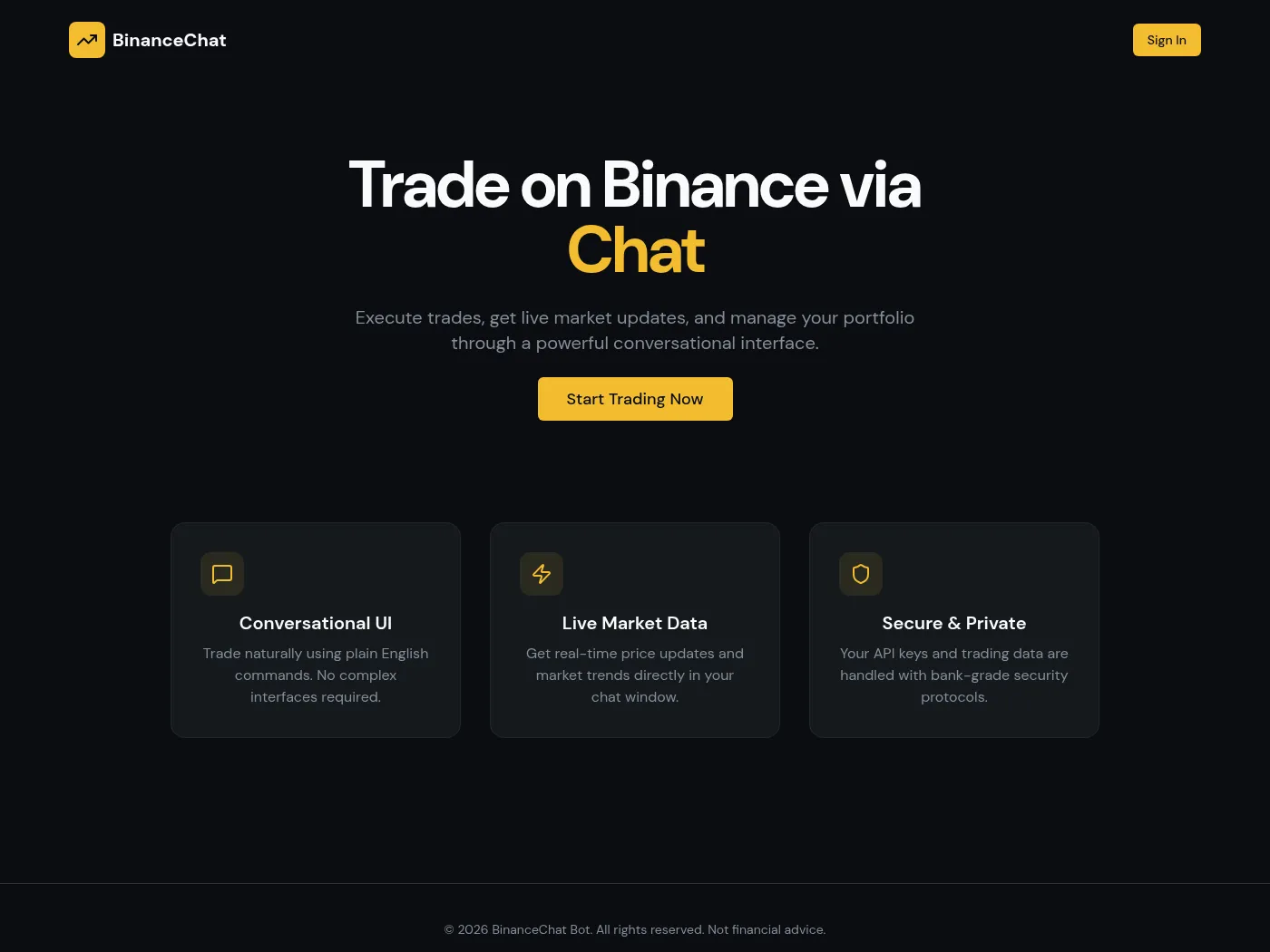Binance Trade ChatBot