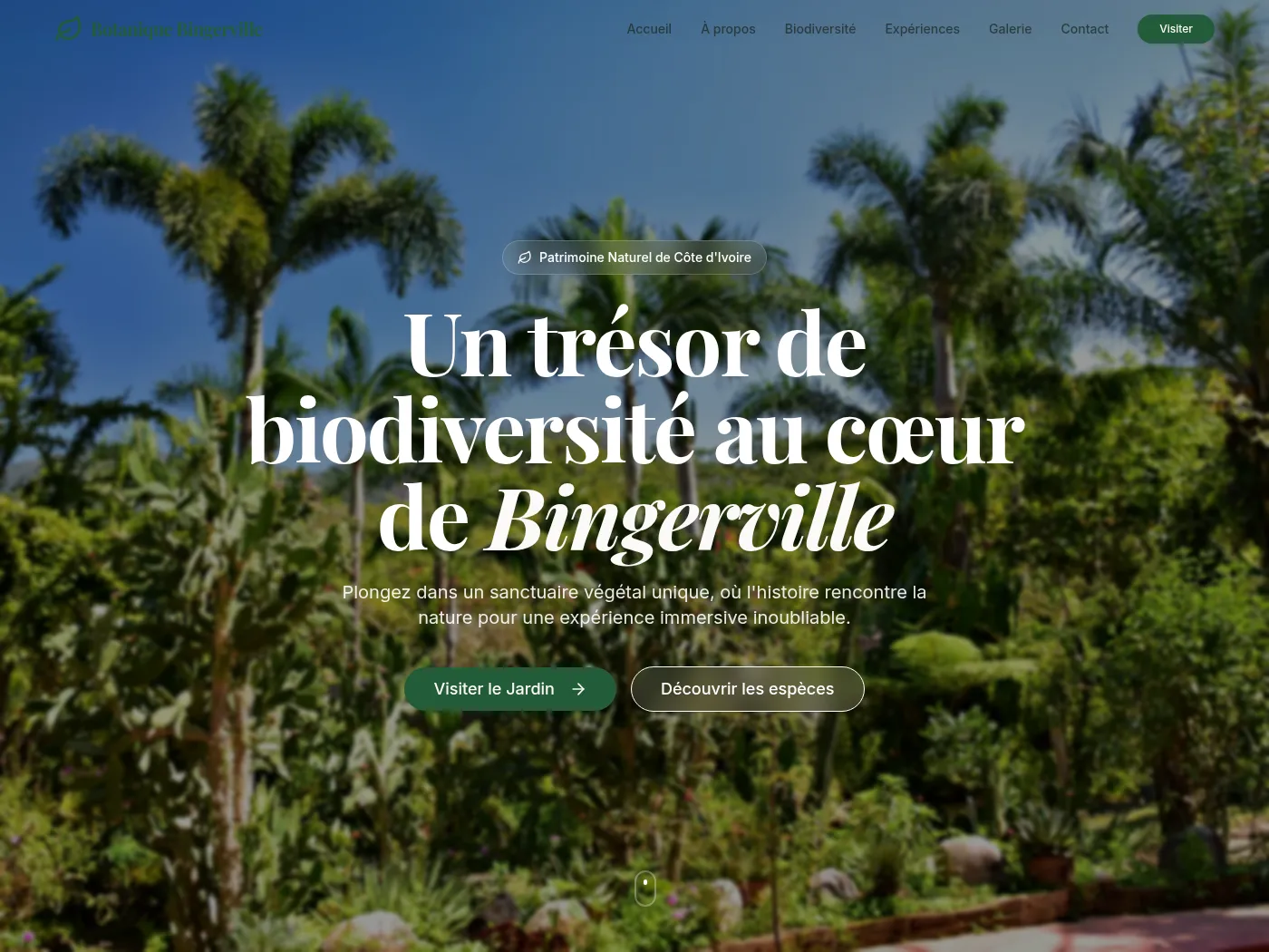 Botanique Bingerville Site