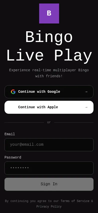 Bingo Live Play