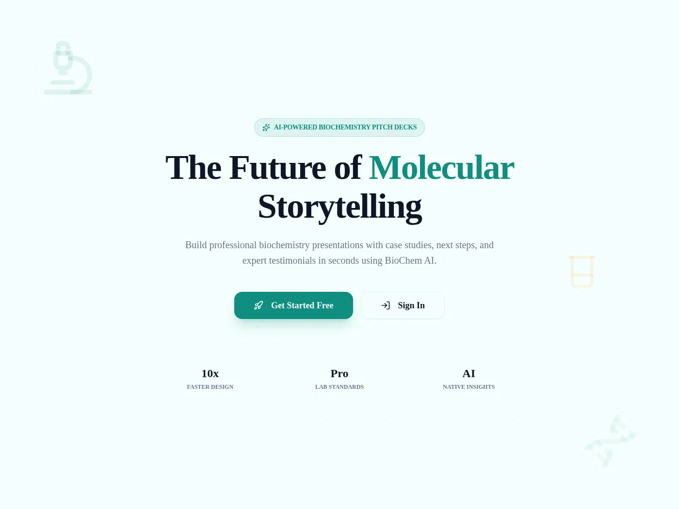 BioChemistry Pitch Deck