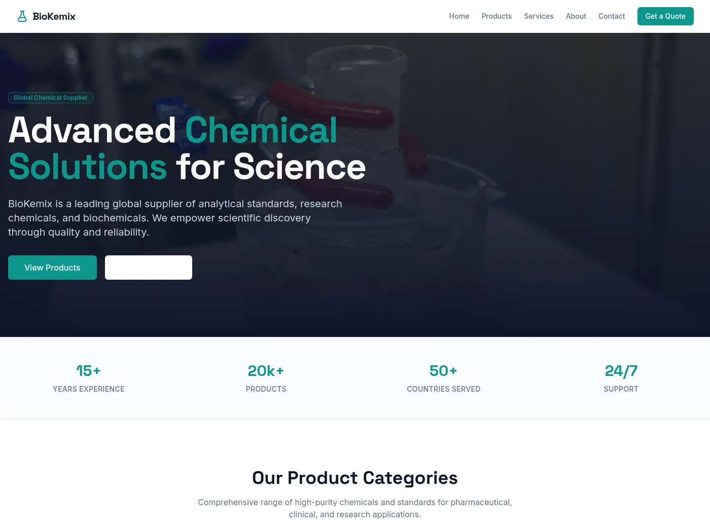 BioKemix Website Clone