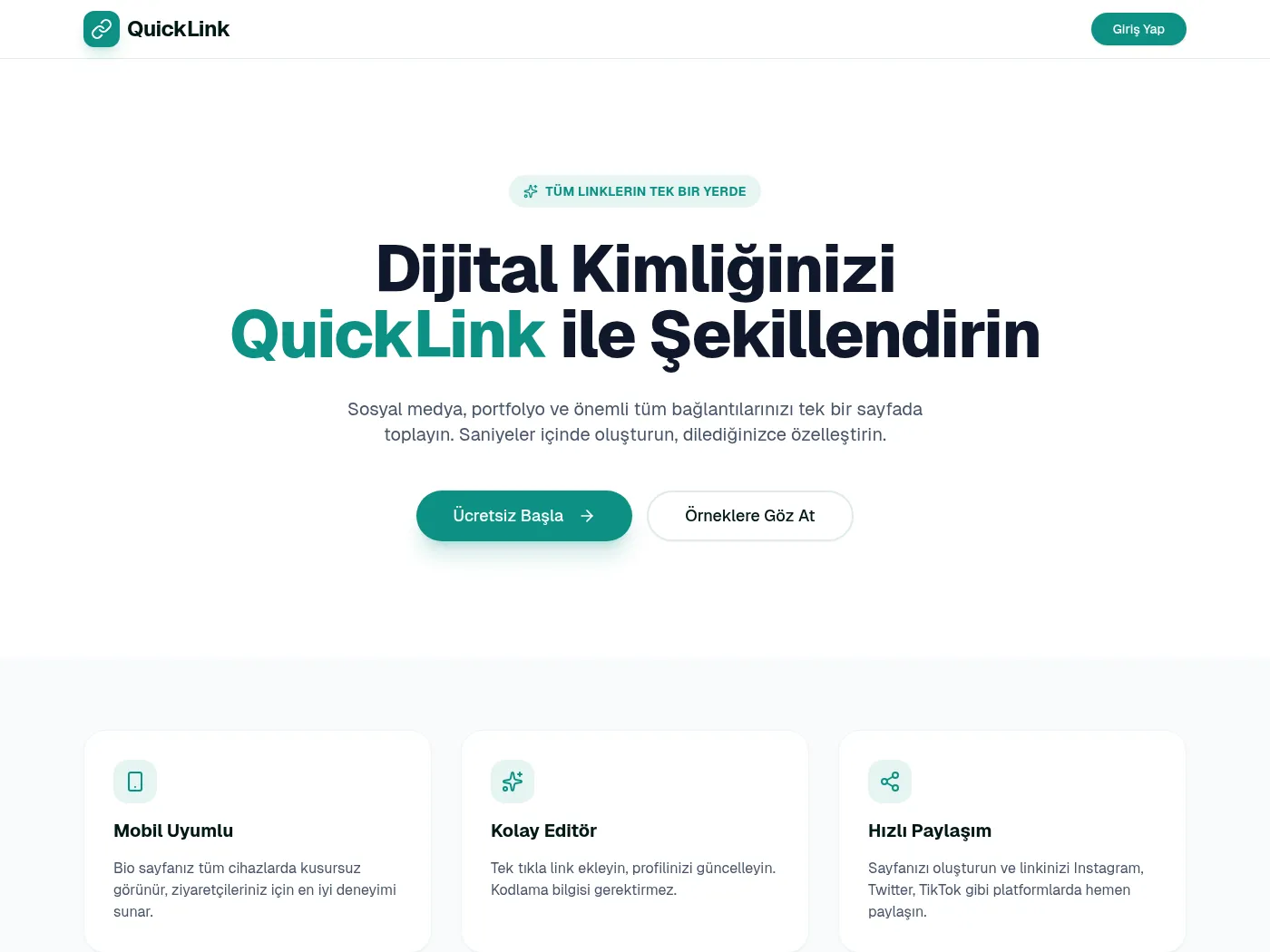 QuickLink Bio Page